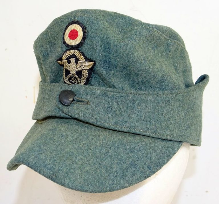 WWII Third Reich Police NCO M43 Field Cap – Griffin Militaria