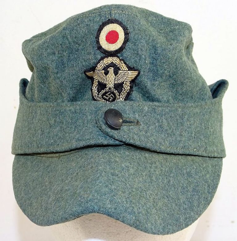 WWII Third Reich Police NCO M43 Field Cap – Griffin Militaria