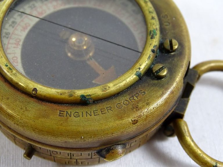 WWI U.S. Army Corps of Engineers 1918 Dated Compass – Griffin Militaria