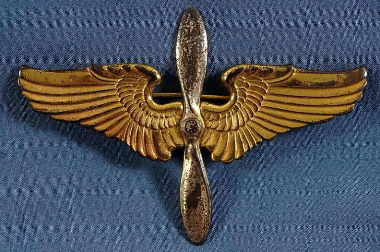 WWII Pin Back Sterling Aviation Cadet Cap Badge – Griffin Militaria