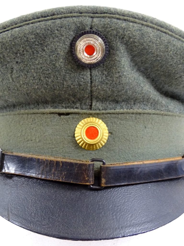 WWI Model 1917 Imperial German Baden Infantry Officer Field Gray Visor ...