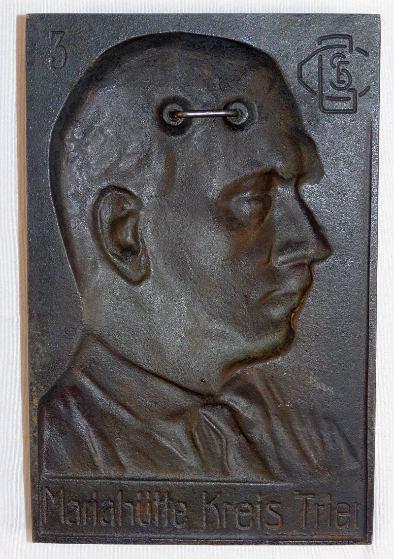 Iron Adolf Hitler Plaque 3-3/4 by 6 Inches – Griffin Militaria