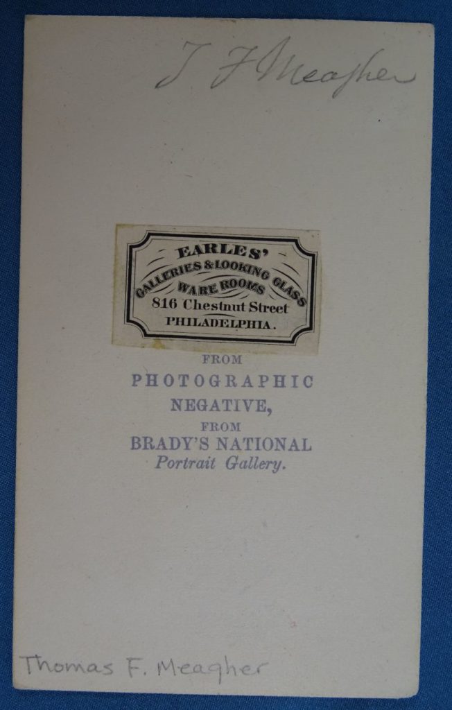 CDV Of Brigadier General Thomas Francis Meagher – Griffin Militaria
