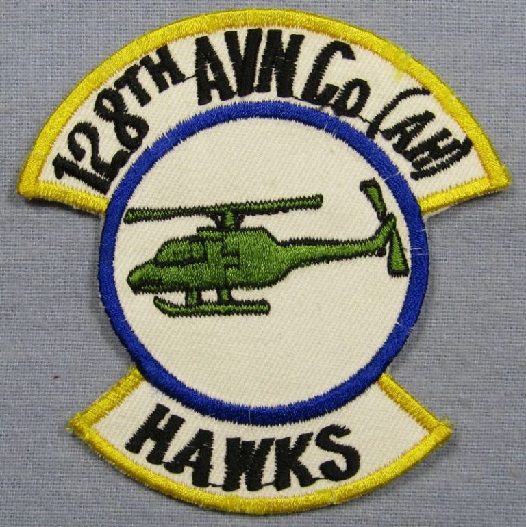 128th AVN Company AH Hawks Patch – Griffin Militaria