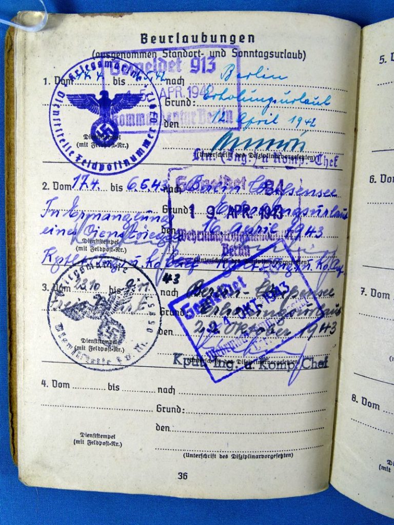 Large WWII Kriegsmarine Document Group of a One-Quarter Jewish ...