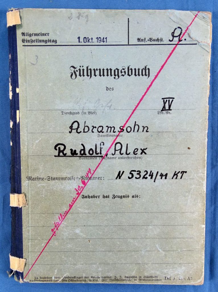 Large WWII Kriegsmarine Document Group of a One-Quarter Jewish ...