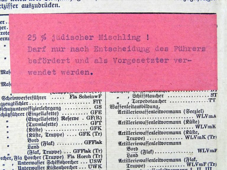Large WWII Kriegsmarine Document Group of a One-Quarter Jewish ...