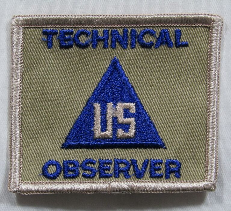 WWII US Army Technical Observer Non-Combatant Patch – Griffin Militaria