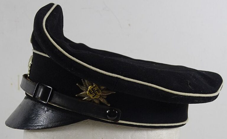 Early Allgemeine SS EM/NCO Visor Cap with Edelweiss – Griffin Militaria
