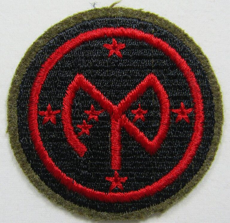 Interwar 27th Infantry Division Patch on Wool – Griffin Militaria