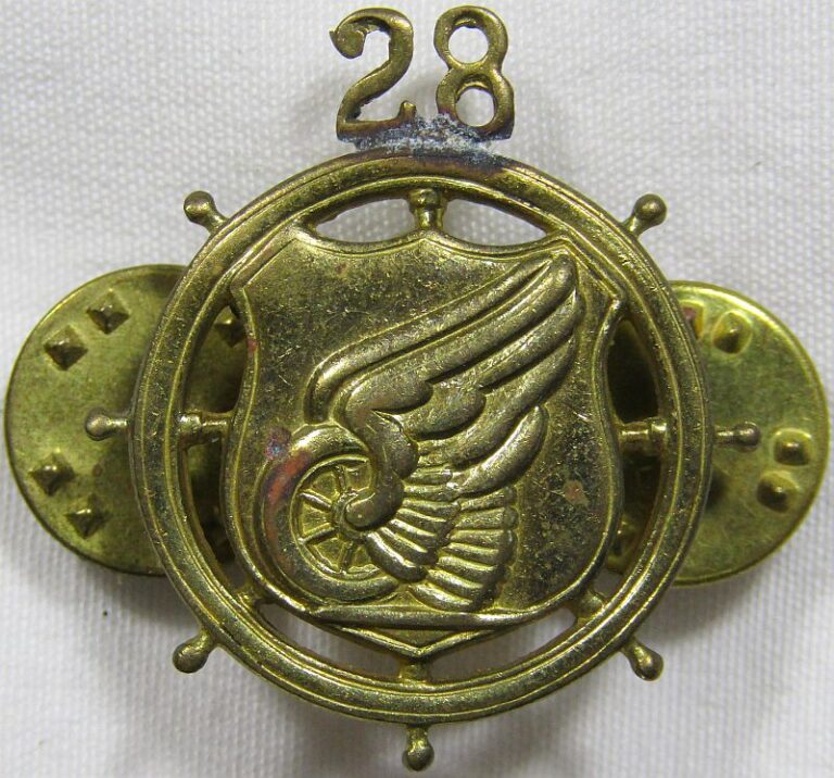 28th Transportation Corps Officer’s Collar Insignia – Griffin Militaria