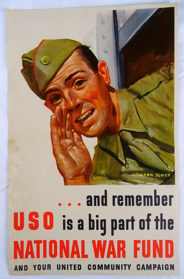 WWII USO National War Fund United Community Campaign Poster – Griffin ...