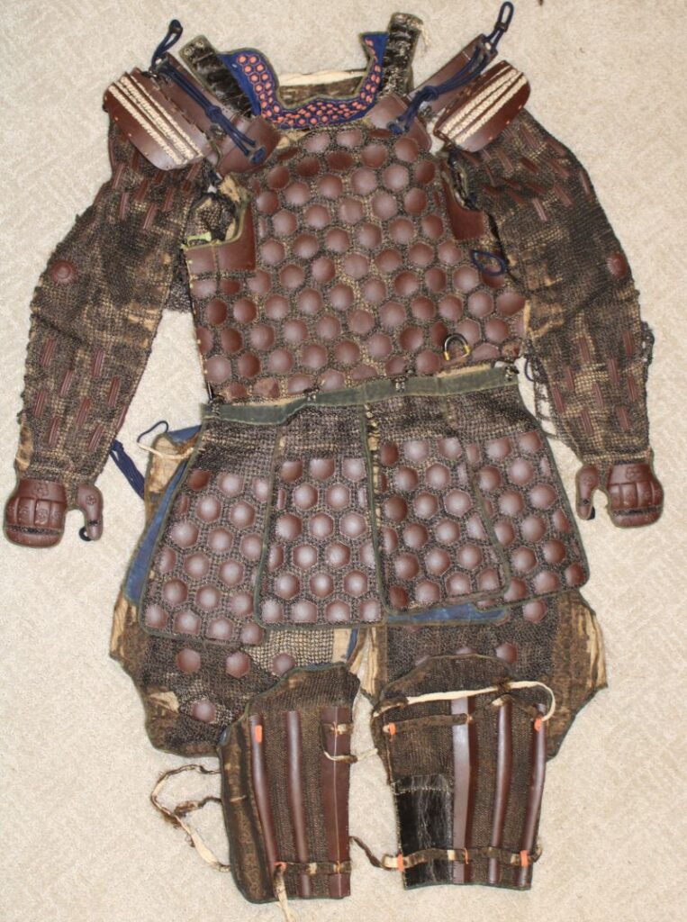 Japanese Edo Period Foot Soldier Samurai Armor With Helmet And Storage ...