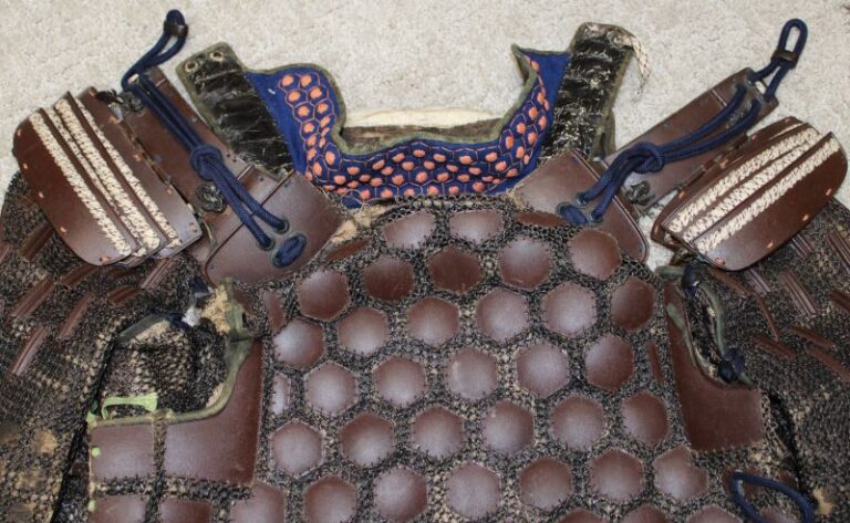 Japanese Edo Period Foot Soldier Samurai Armor With Helmet And Storage ...