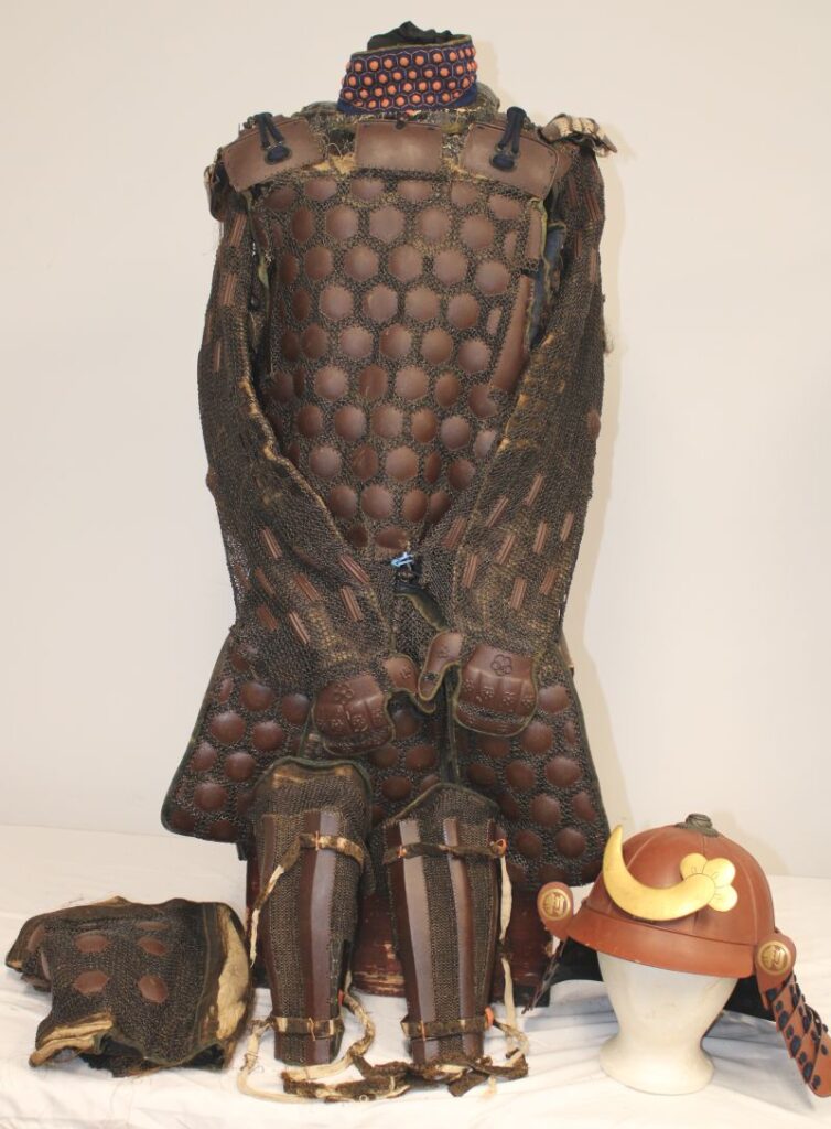 Japanese Edo Period Foot Soldier Samurai Armor With Helmet And Storage ...