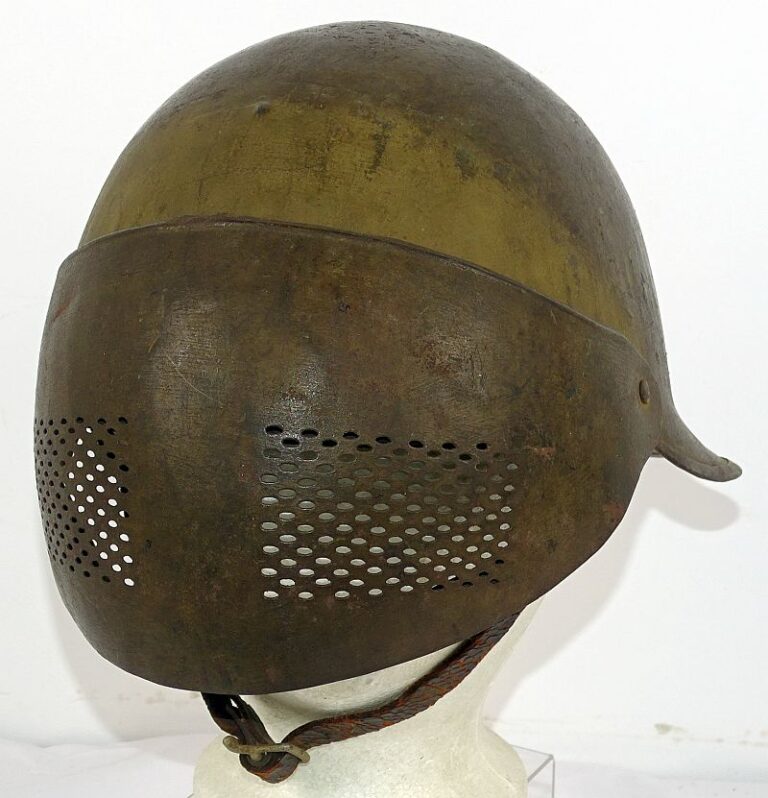 WWI Experimental Belgian Model 1917 Combat Helmet with Integral Visor ...