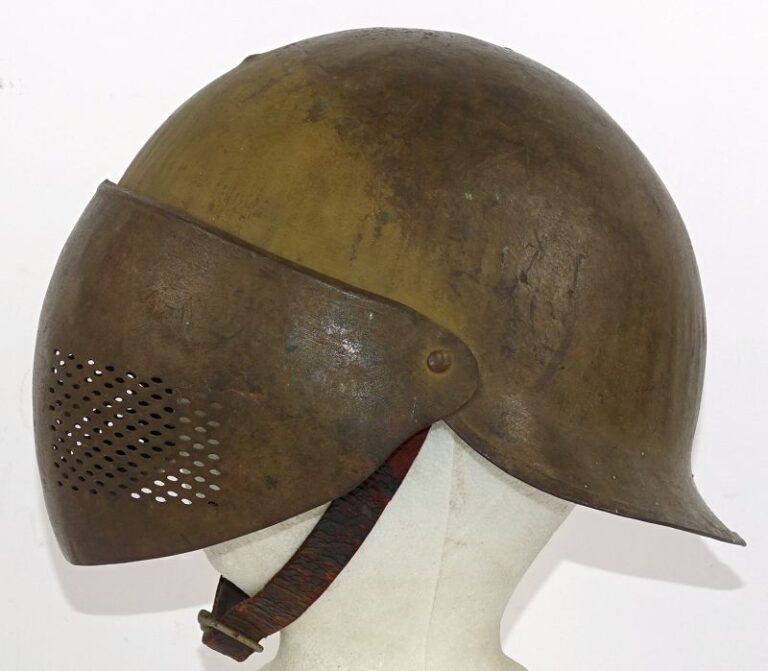 WWI Experimental Belgian Model 1917 Combat Helmet with Integral Visor ...