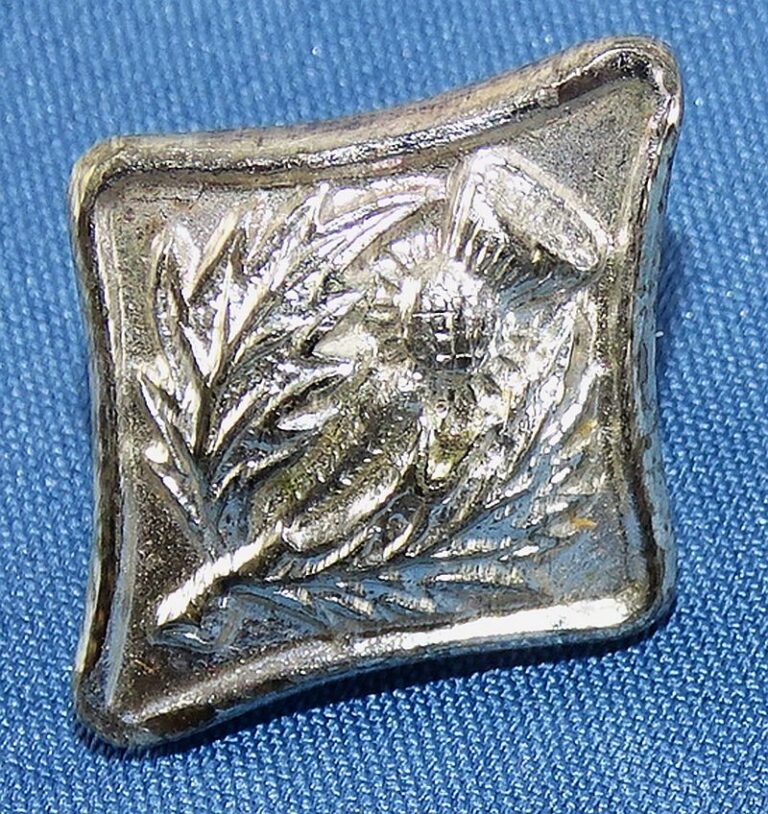 Cased Victorian Era Silver Scottish Thistle Buttons – Griffin Militaria