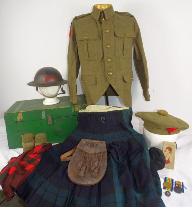 Identified WWI 13th Battalion Black Watch Royal Highlanders of Canada ...
