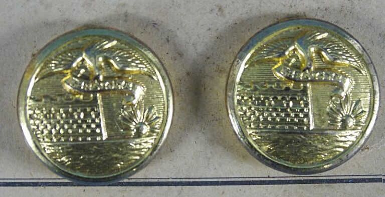 20 WWII Gilt U.S. Army Corps of Engineers Uniform Buttons on Card ...