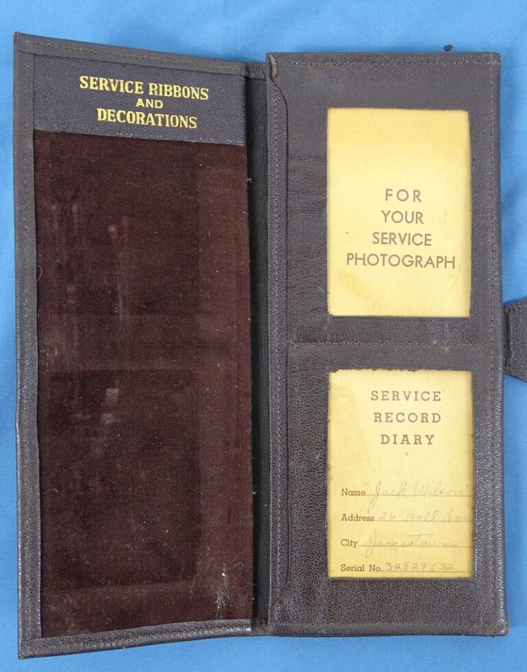 Named WWII U.S. Veteran’s War Service Record Folder – Griffin Militaria