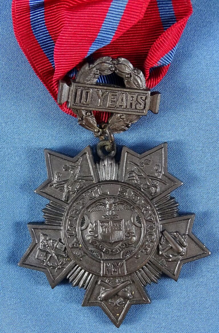 New York National Guard Faithful Service 10 Year Medal – Griffin Militaria
