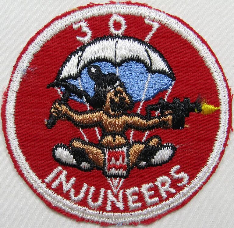 307th Airborne Engineer Battalion Patch on Twill – Griffin Militaria