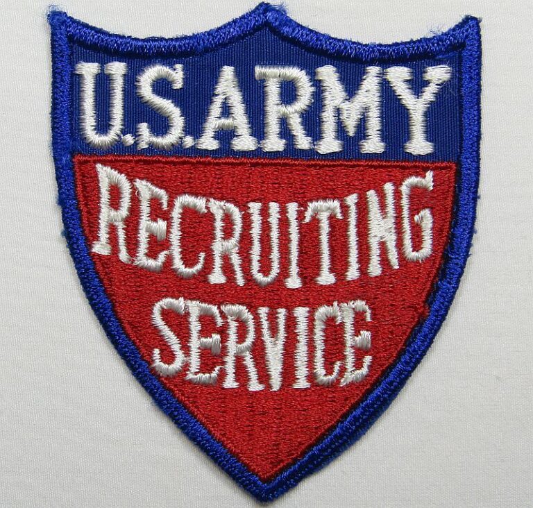 US Army Recruiting Service Patch on Twill – Griffin Militaria