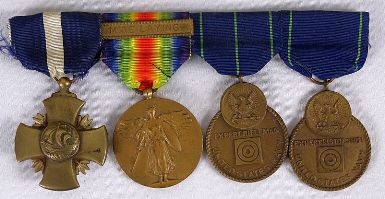 Large Named WWI and WWII Navy Cross Recipient’s Group with Medals ...