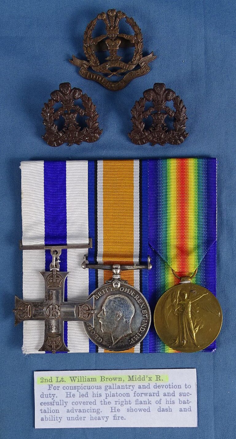 British WWI Military Cross Group to an Officer of the Middlesex ...