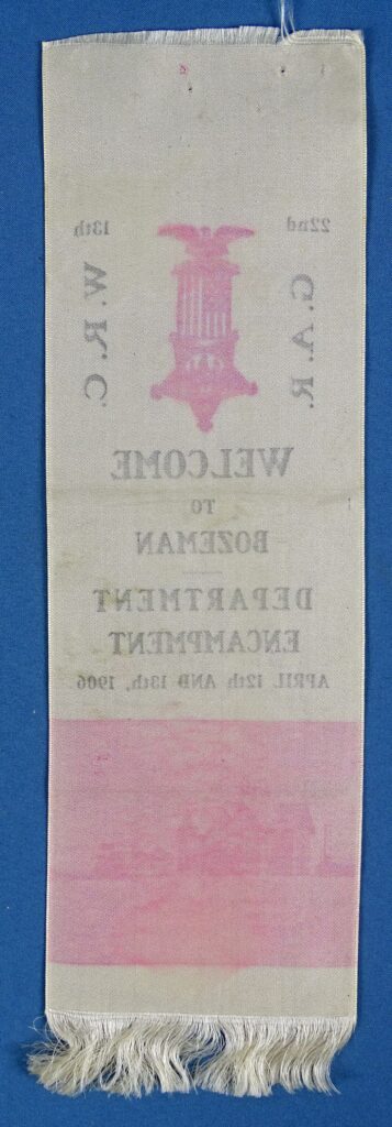 1906 Montana Department GAR / WRC Encampment Ribbon – Griffin Militaria