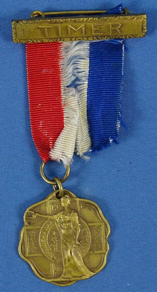 Spanish War Veterans Athletic Event “Timer” Badge – Griffin Militaria