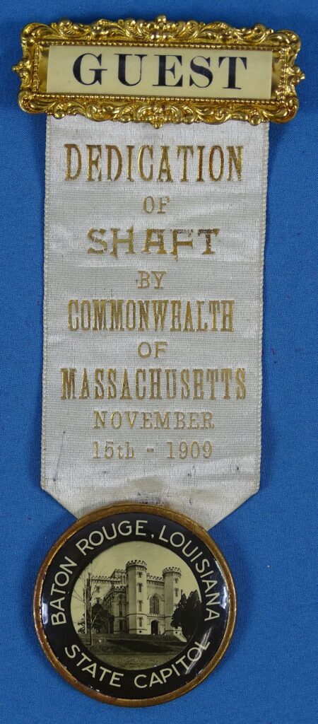 1909 Massachusetts Dedication of Shaft Guest Ribbon – Griffin Militaria