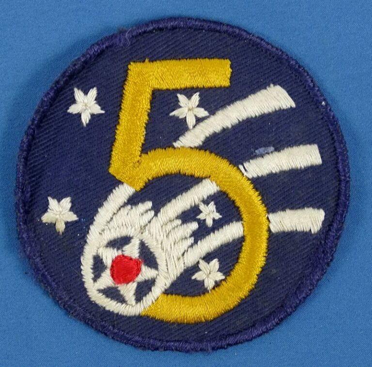 Australian Made 5th Air Force Patch on Twill – Griffin Militaria