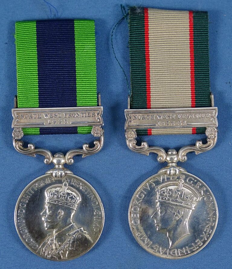 Two British India General Service Medals with “North West Frontier ...