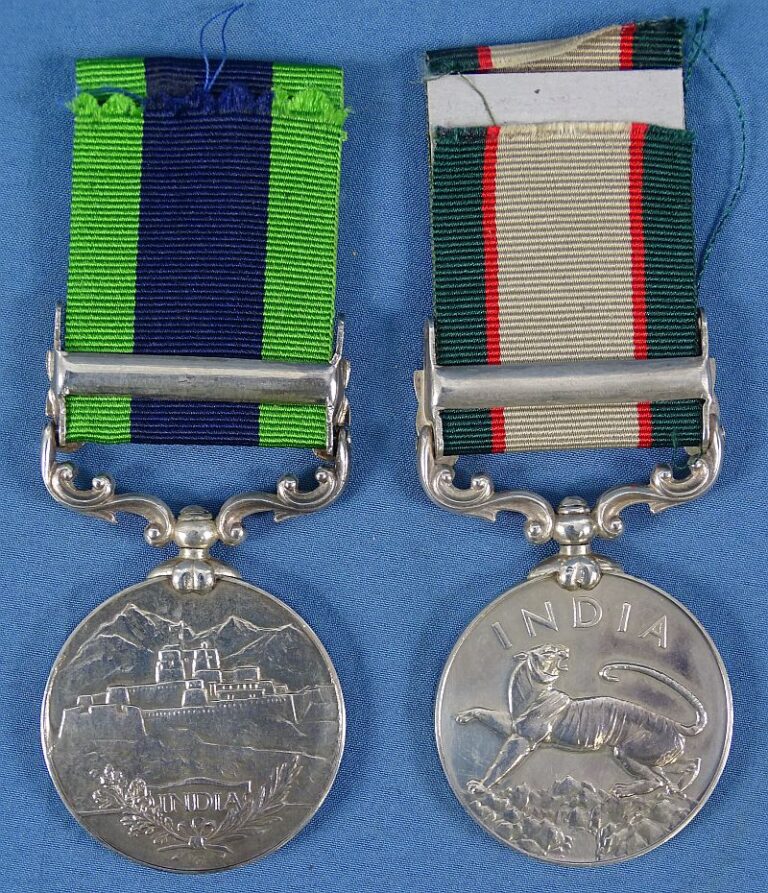 Two British India General Service Medals with “North West Frontier ...
