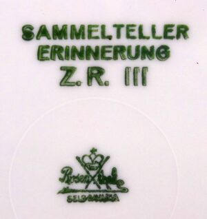 German Zeppelin ZR III (Later USS Los Angeles) Plate by Rosenthal ...