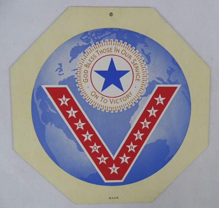 WWII V for Victory – Blue Service Star Window Hanging Card – Griffin ...