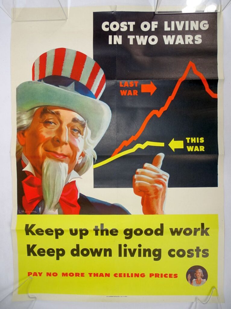 1944 Poster: “Keep Up the Good Work – Keep Down Living Costs” – Griffin ...