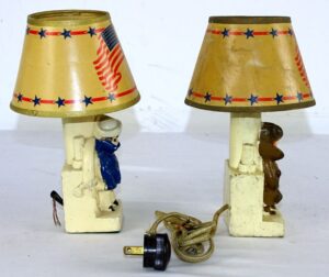 A Pair of WWII Patriotic Lamps – Griffin Militaria