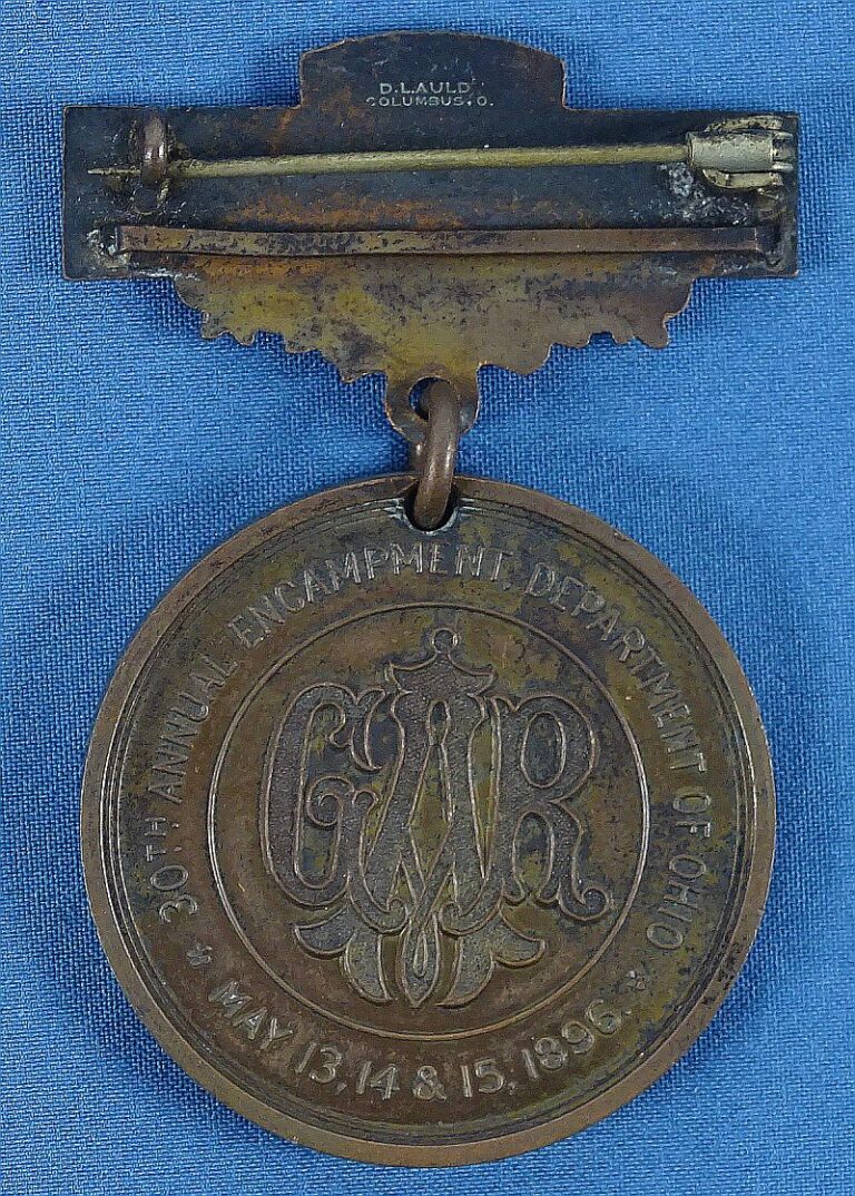 1896 GAR Department of Ohio 30th Annual Encampment Medal – Griffin ...