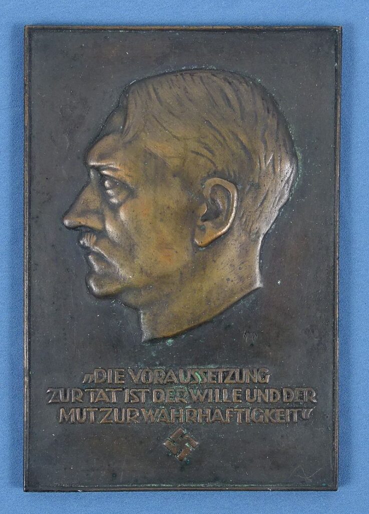 Adolf Hitler Plaque – Griffin Militaria