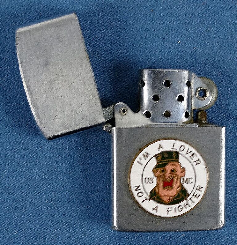 U.S. Marine Corps “I’m a Lover Not a Fighter” Cigarette Lighter by ...