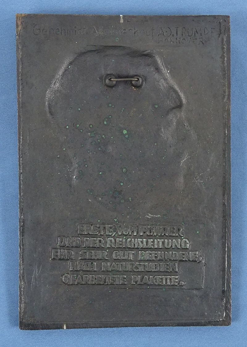 Adolf Hitler Plaque – Griffin Militaria
