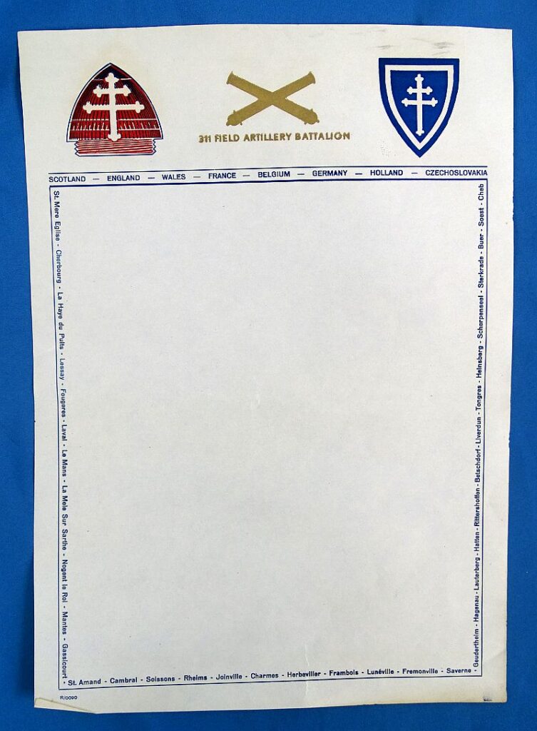 WWII 311th Field Artillery Battalion 79th Infantry Division Stationary ...