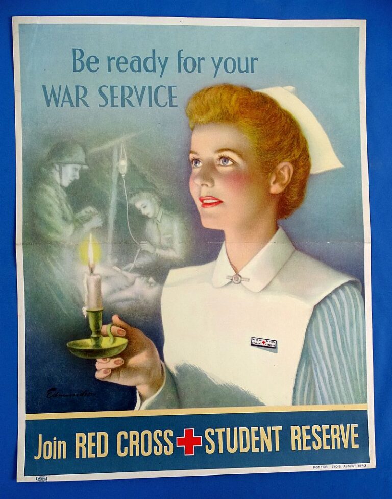 1943 Poster: “Be Ready for Your War Service – Join Red Cross Student ...