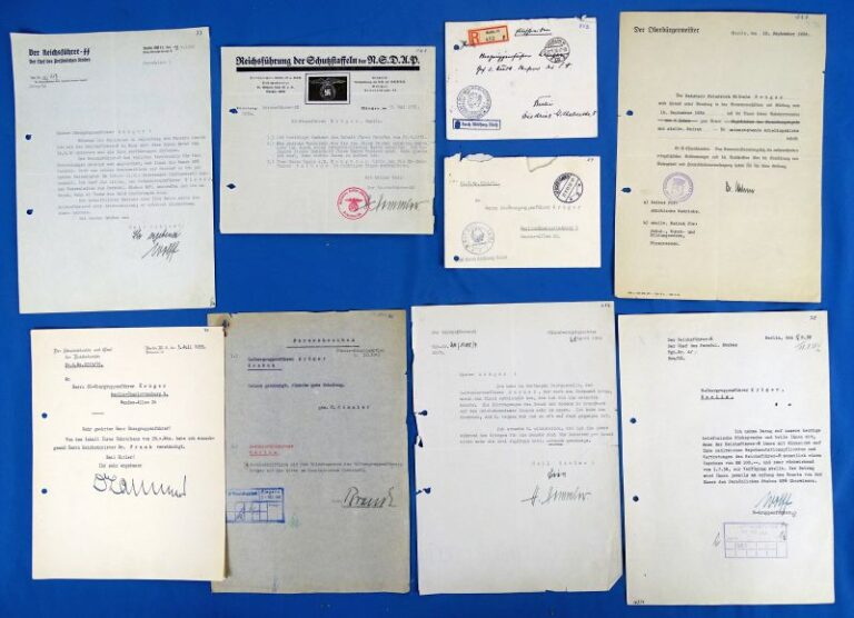 Six Letters to SS Obergruppenfuhrer Friedrich-Wilhelm Kruger, with Two ...