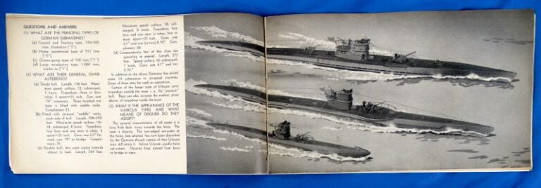 1942 U.S. Naval Intelligence Manual on Axis Submarines – Griffin Militaria