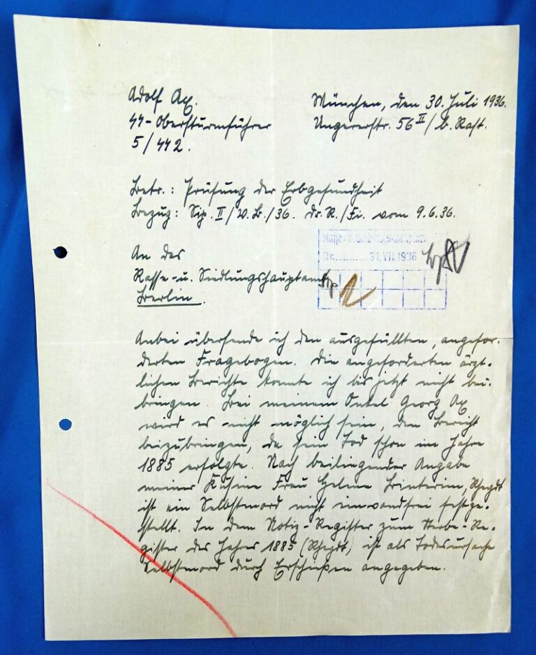 Three Documents Signed by Waffen SS Oberfuhrer and Knight’s Cross ...