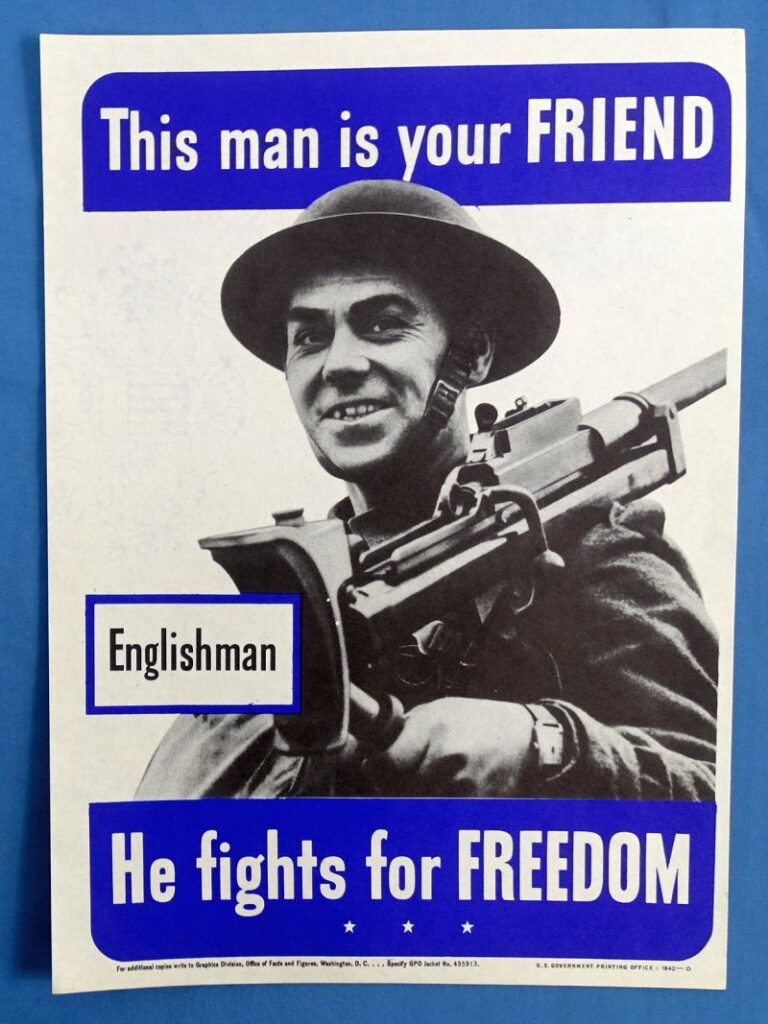 Small 1942 Allied Fighting Men Poster: “This Man is Your Friend ...